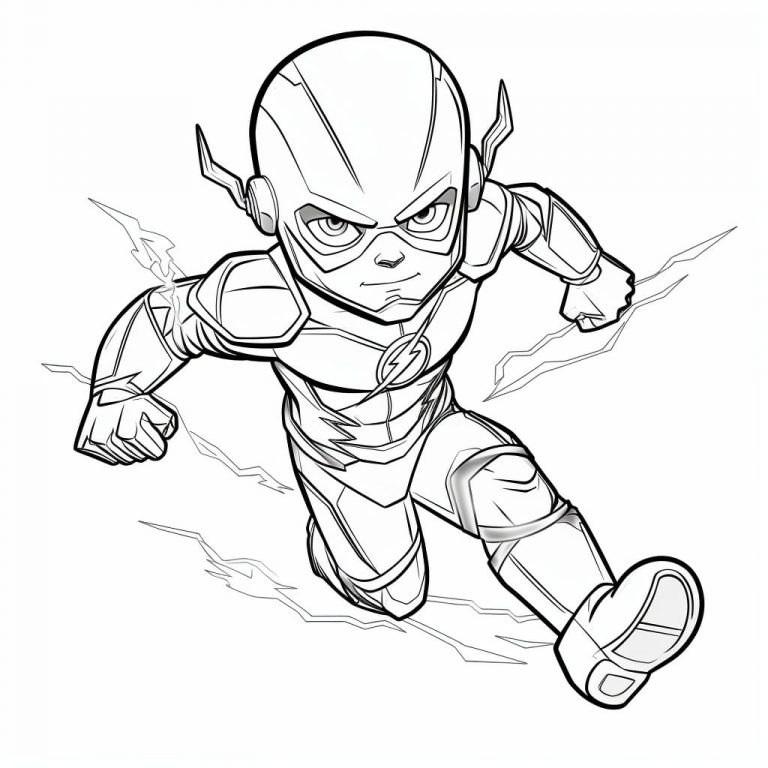 Coloriage Flash à imprimer - Francais-rapide 🇫🇷