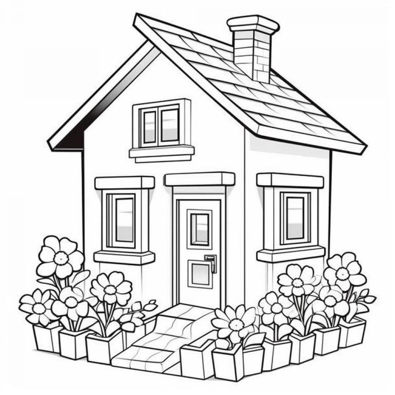 Coloriage maison à imprimer - Francais-rapide 🇫🇷