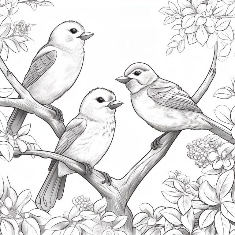 Coloriage oiseau à imprimer - Francais-rapide 🇫🇷