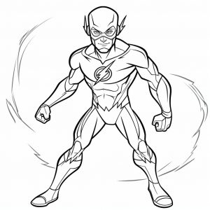 Coloriage Flash à imprimer - Francais-rapide 🇫🇷