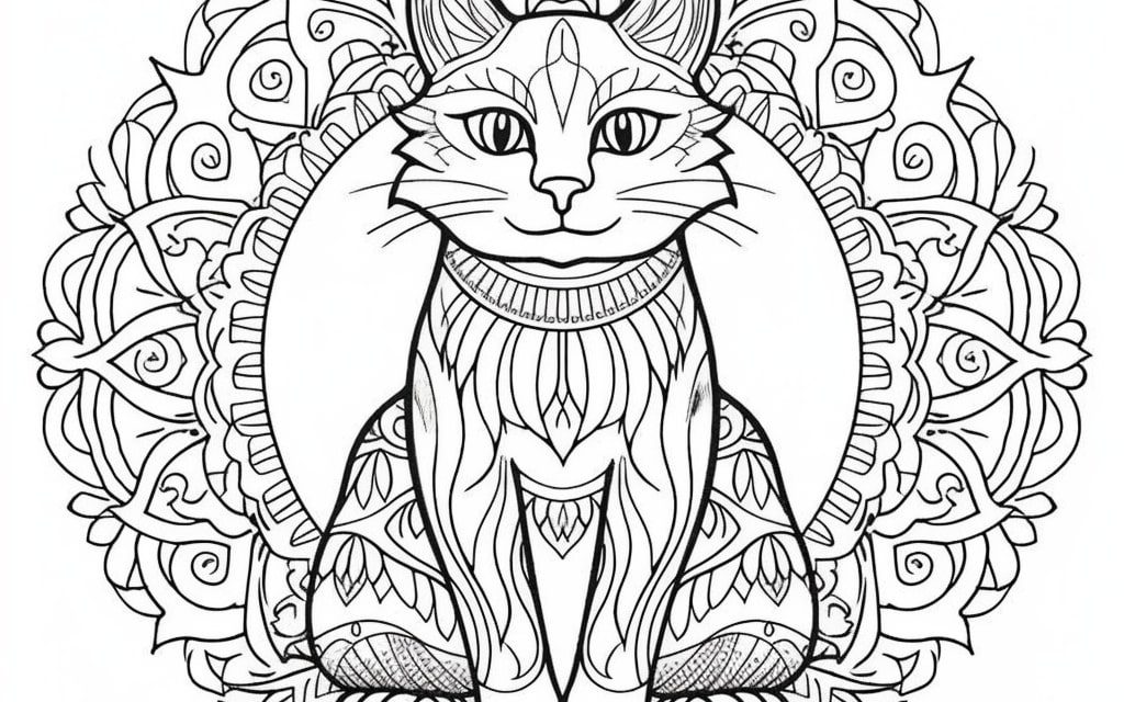 Mandalas de chats à imprimer gratuitement - Francais-rapide 🇫🇷