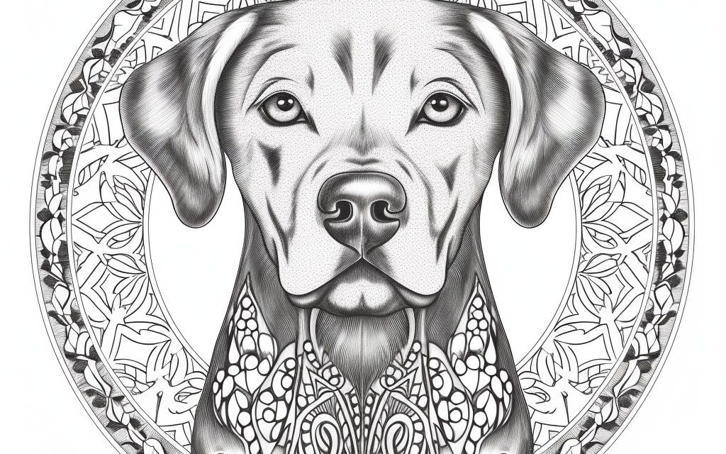 Coloriage mandala chien - Francais-rapide 🇫🇷